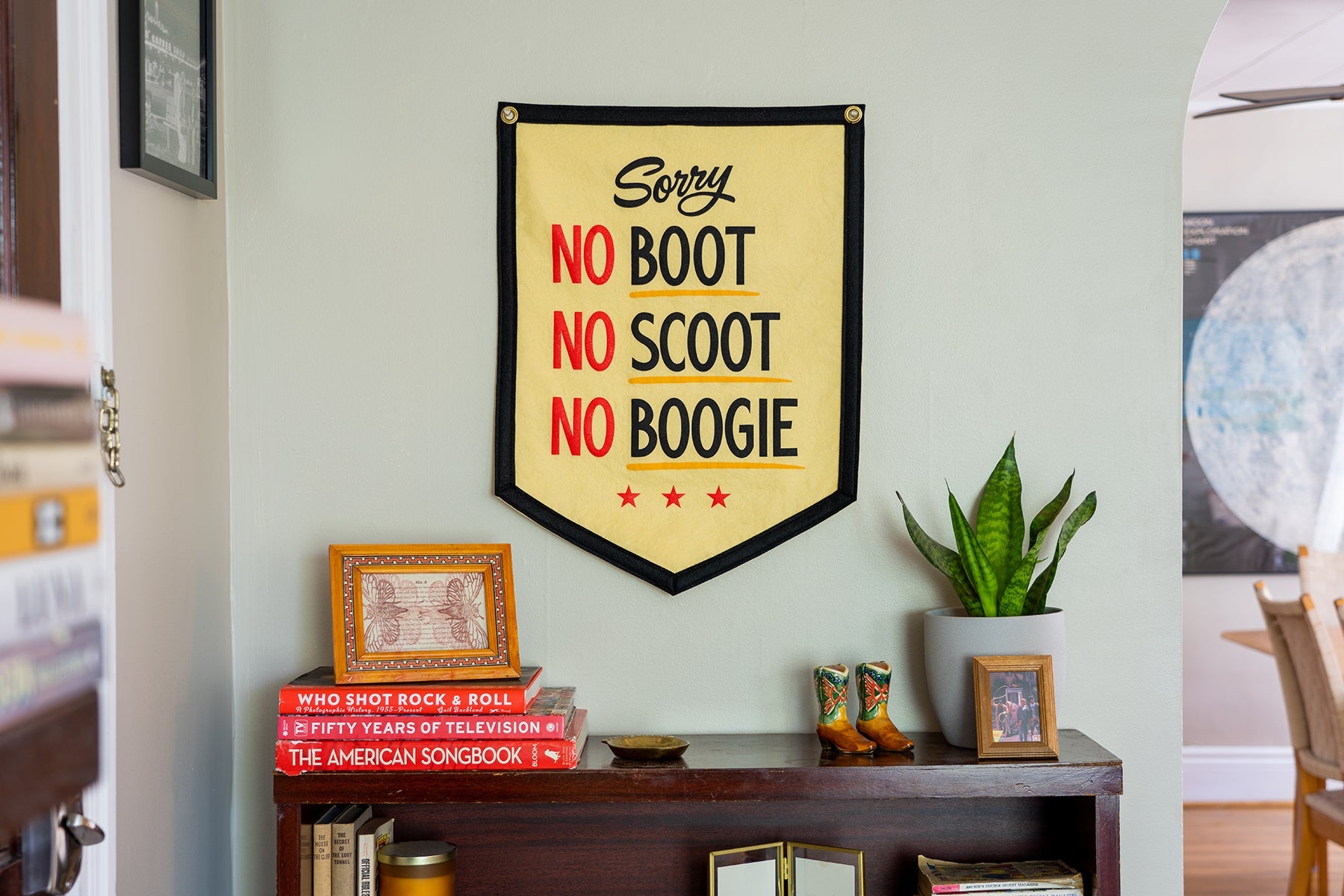 No Boot No Scoot No Boogie Camp Flag • Holy Smokes x Oxford Pennant ...
