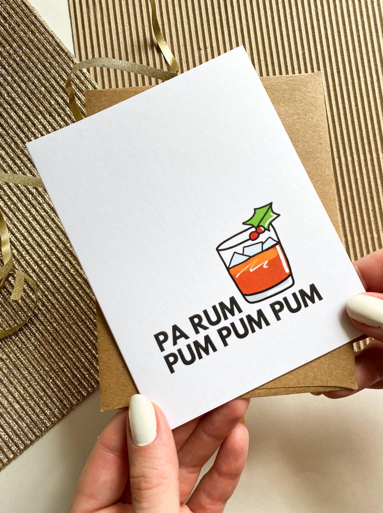 Pa Rum Pum Pum Pum Funny Christmas Little Drummer Boy Card Cute Christ ...