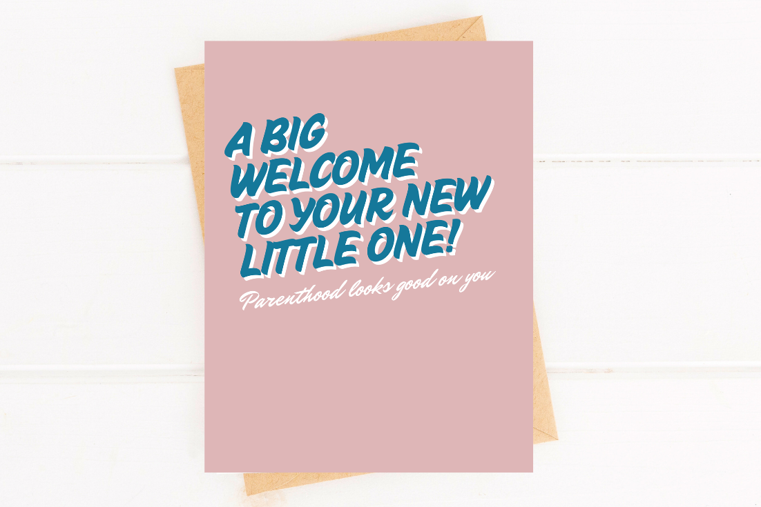 New Baby Card Big Welcome Little One Card for Baby Shower – WeGotThis.org