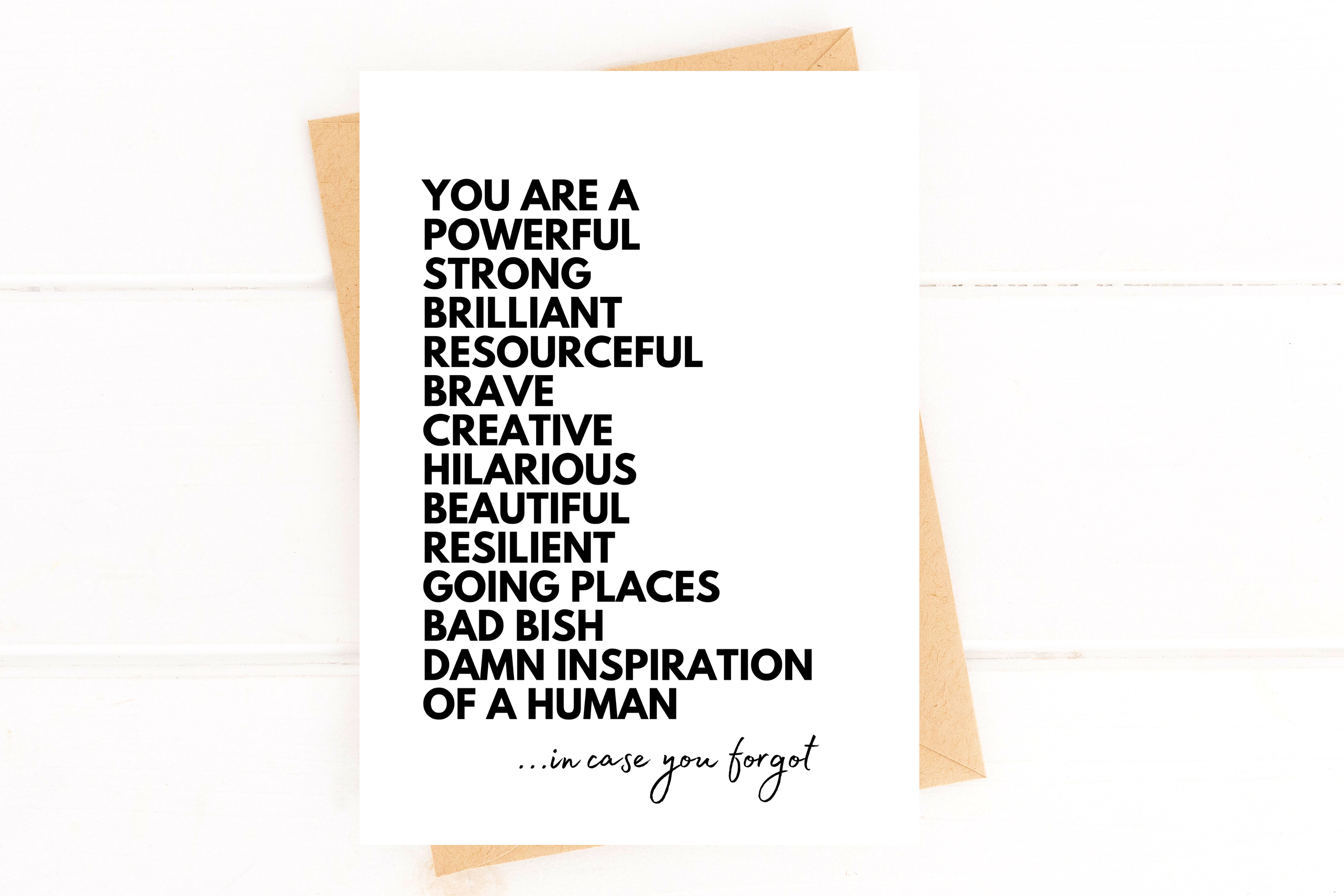 You Are An Inspiration of A Human In Case You Forgot Encouragement Car ...